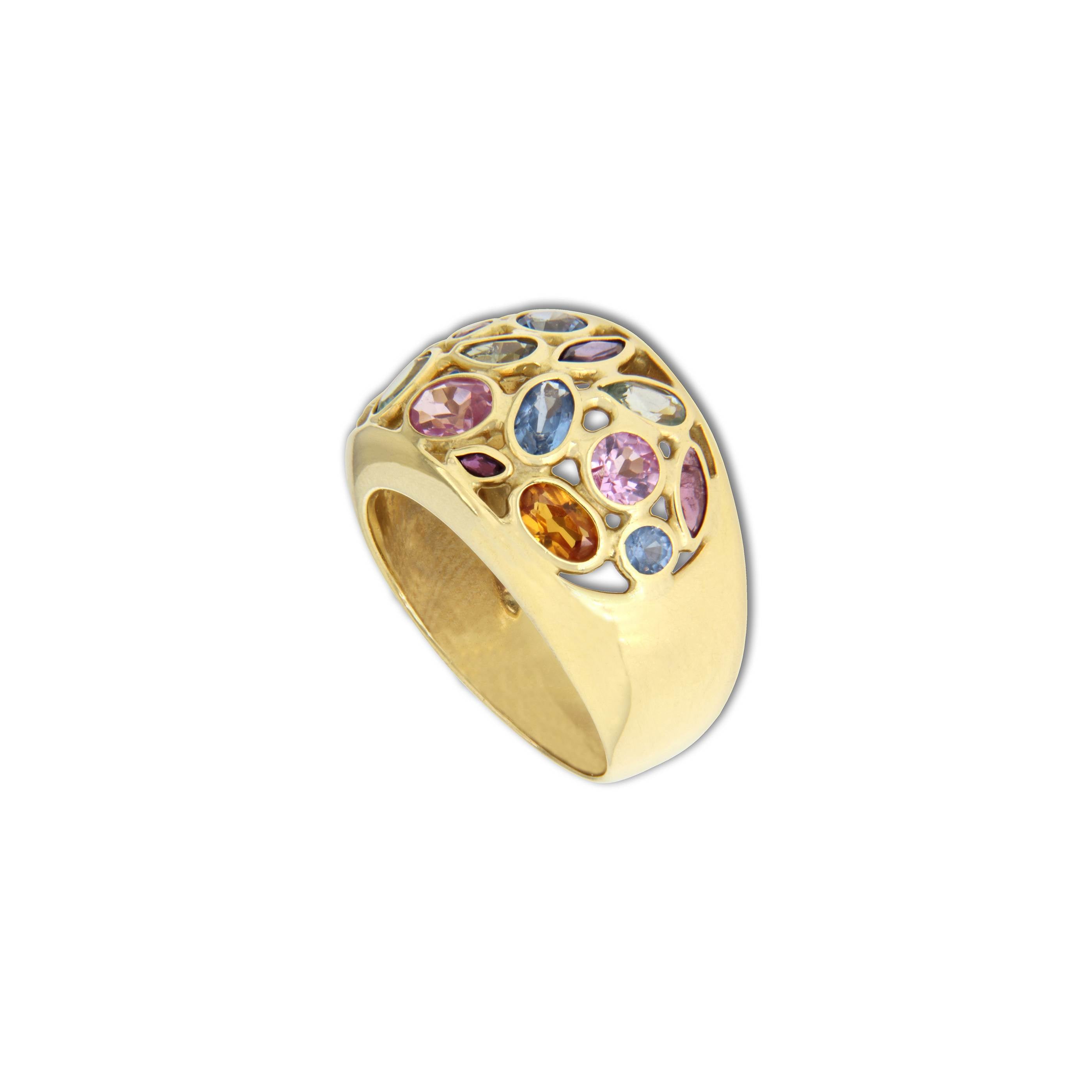Gold Ring with Stones | S.Vaggi Online Jewelry Store – Gioielleria S.Vaggi
